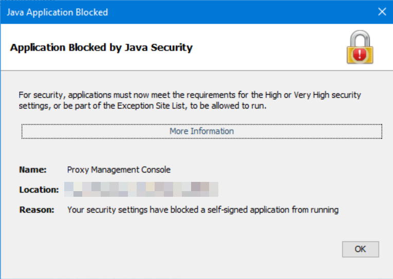 warning publisher unknown running this application may be a security risk